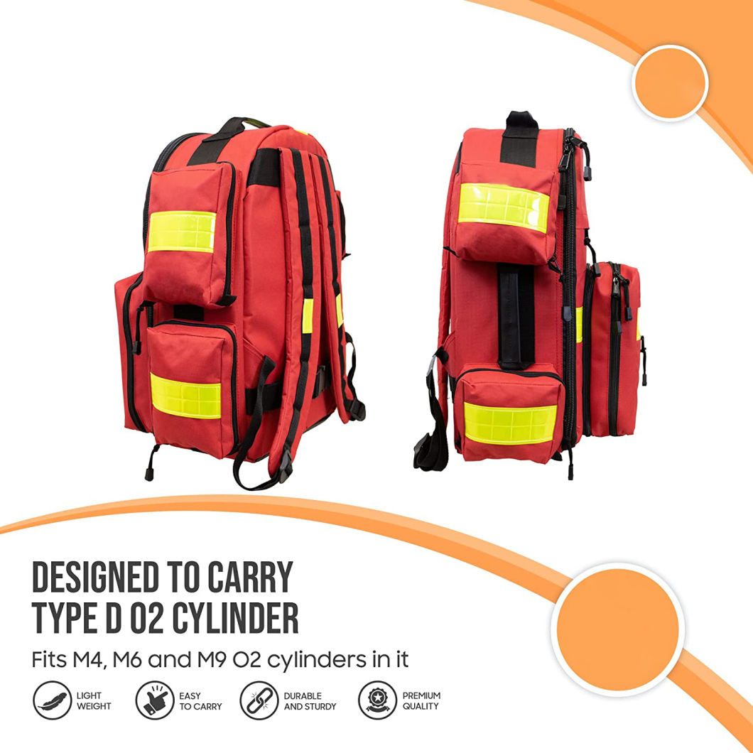 Trauma Emergency Medical Supplies Tactical Back Pack Bag for Holding O2 ...